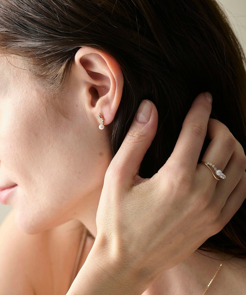 K18YG スケール パール/ダイヤモンド ピアス（207015） ｜ women（ウィメンズ） ｜ ete／ete bijoux | エテ ...